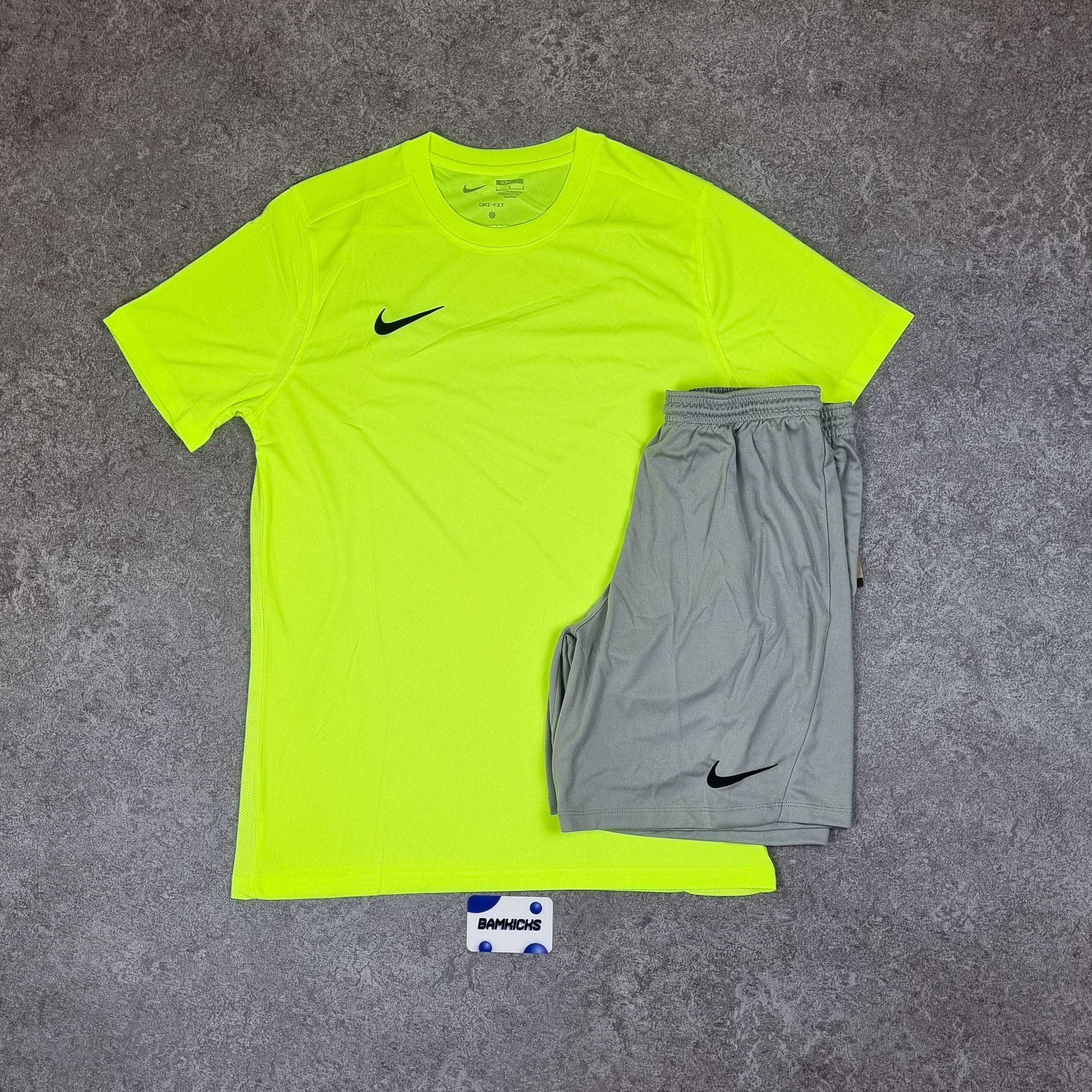 Nike Dri-Fit Set Volt/Grey – Bamkicks