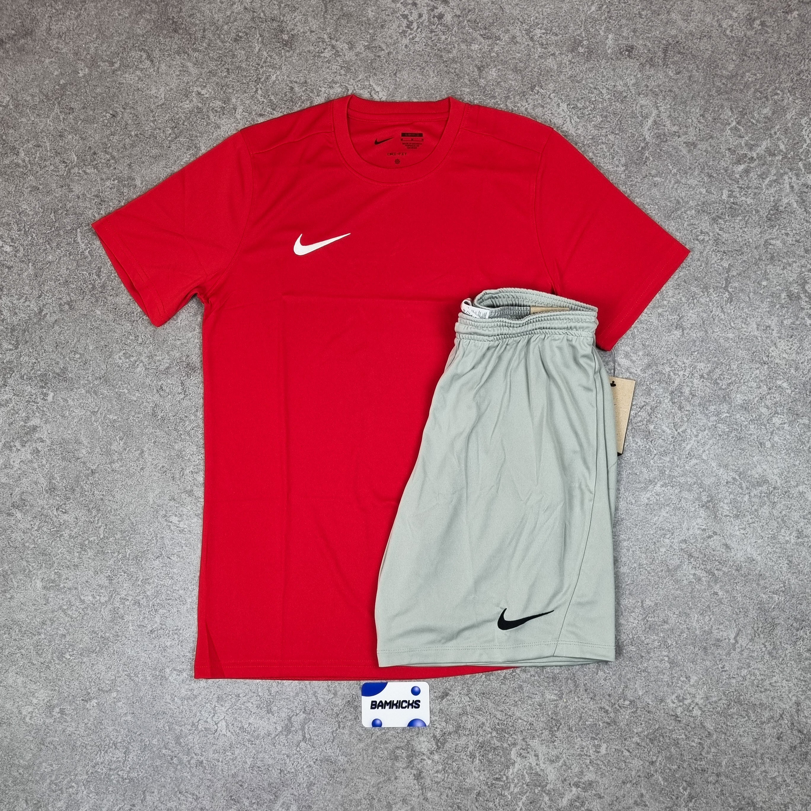 Nike Dri-Fit Set University Red/Grey – Bamkicks