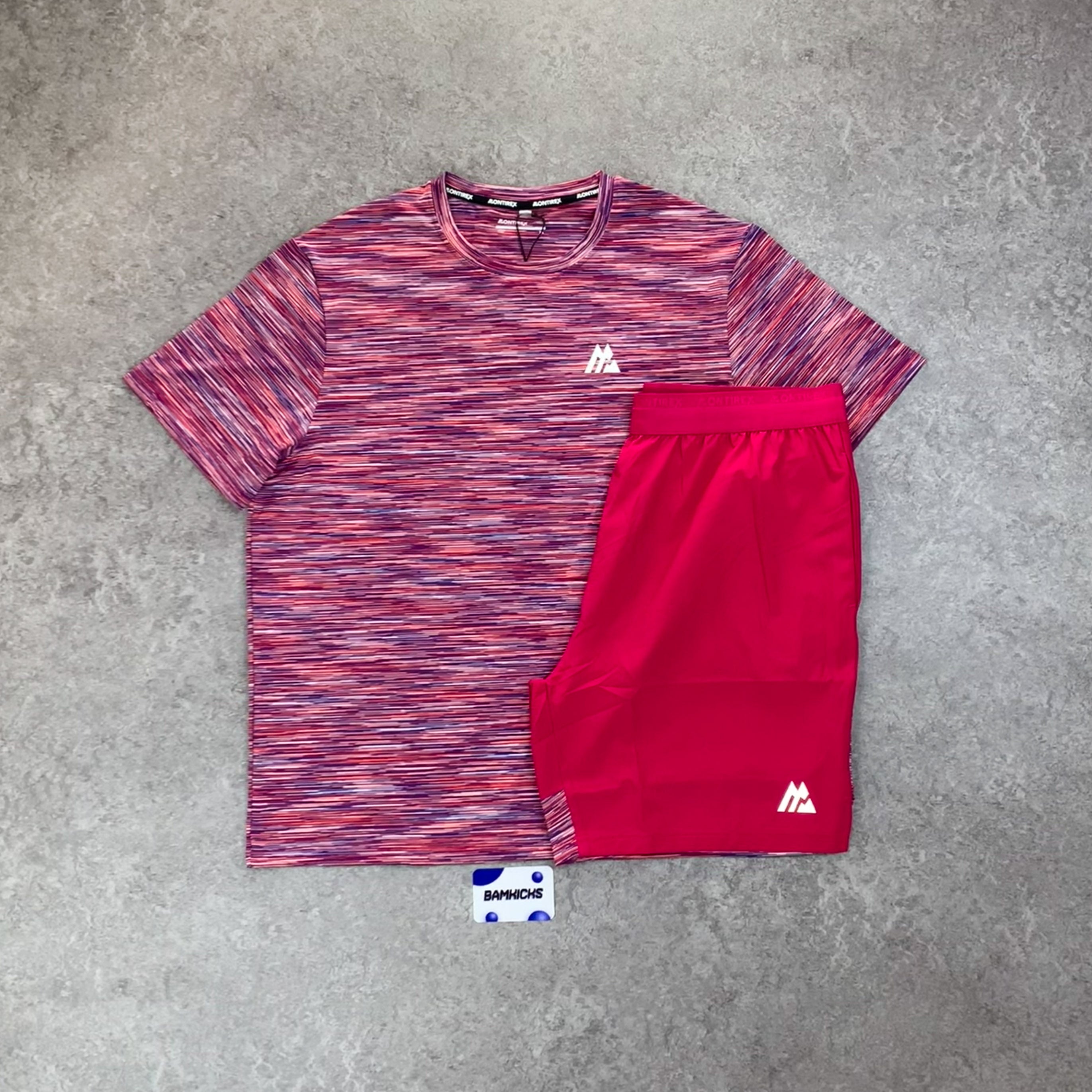 Montirex Trail T-Shirt & Short Set - Red/Coral/White – Bamkicks